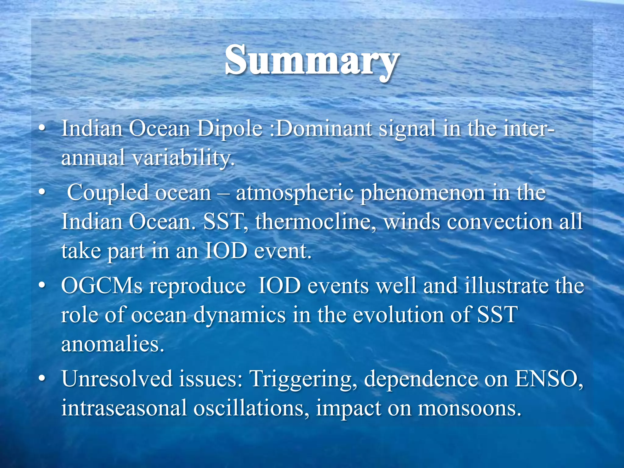 Introducton to Indian Ocean Dipole | PPTX