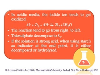 Iodimetry & iodometry | PPTX