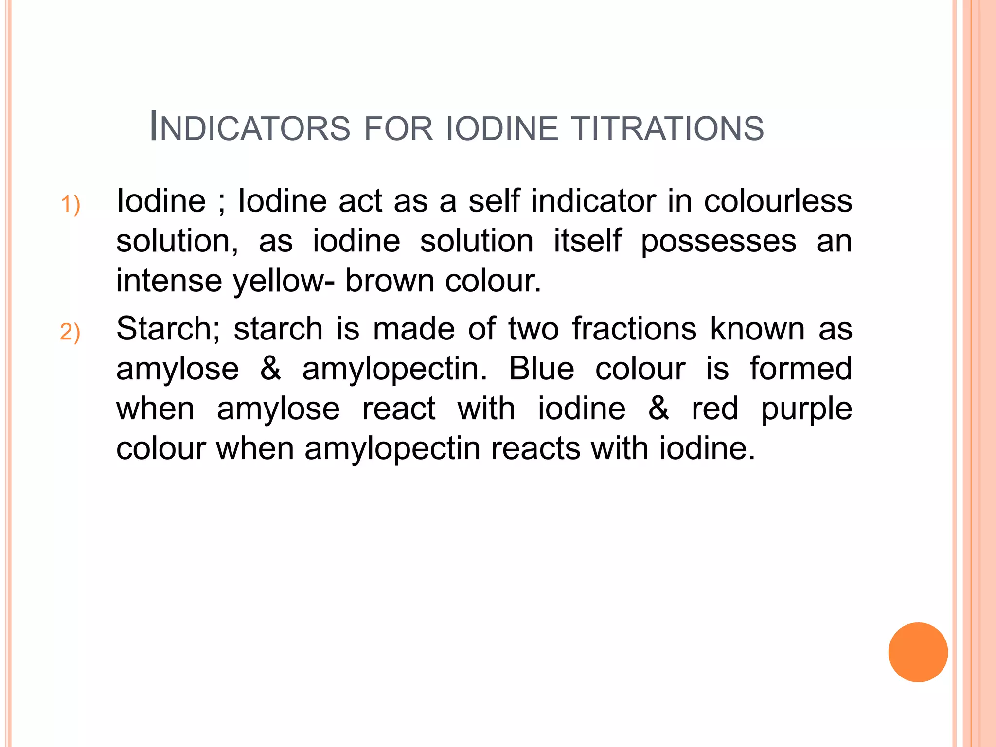 Iodimetry & iodometry | PPTX