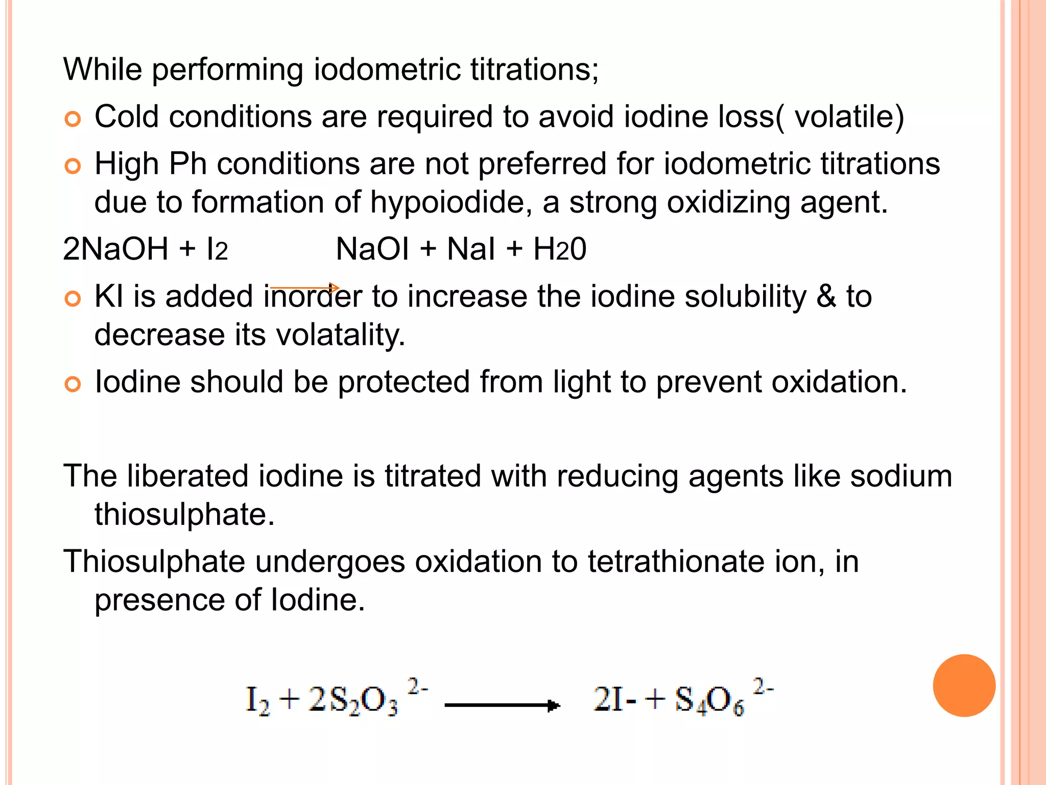 Iodimetry & iodometry | PPTX