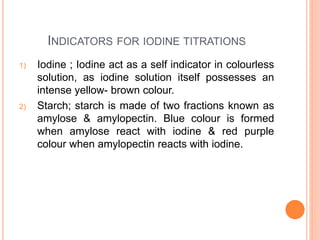 Iodimetry & iodometry | PPTX