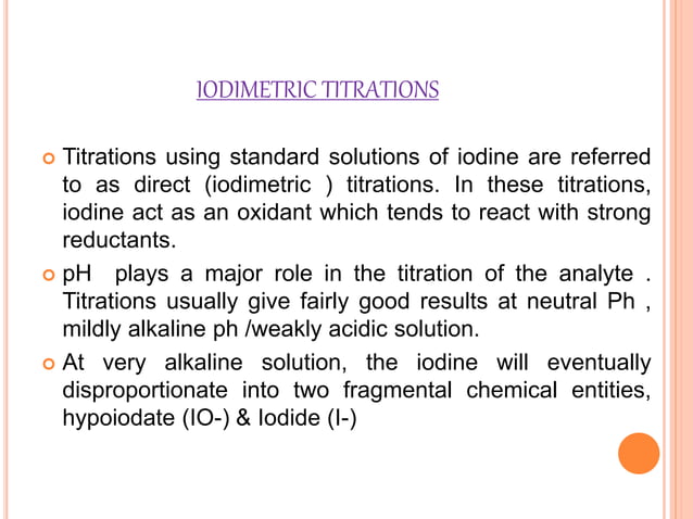 Iodimetry & iodometry | PPTX