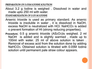 Iodimetry & iodometry | PPTX