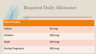 Iodine and its deficiency | PPTX