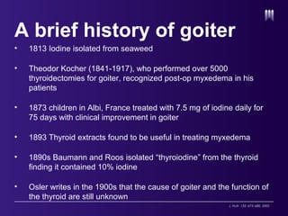 Iodine deficiency, insufficiency, and public health | PPT