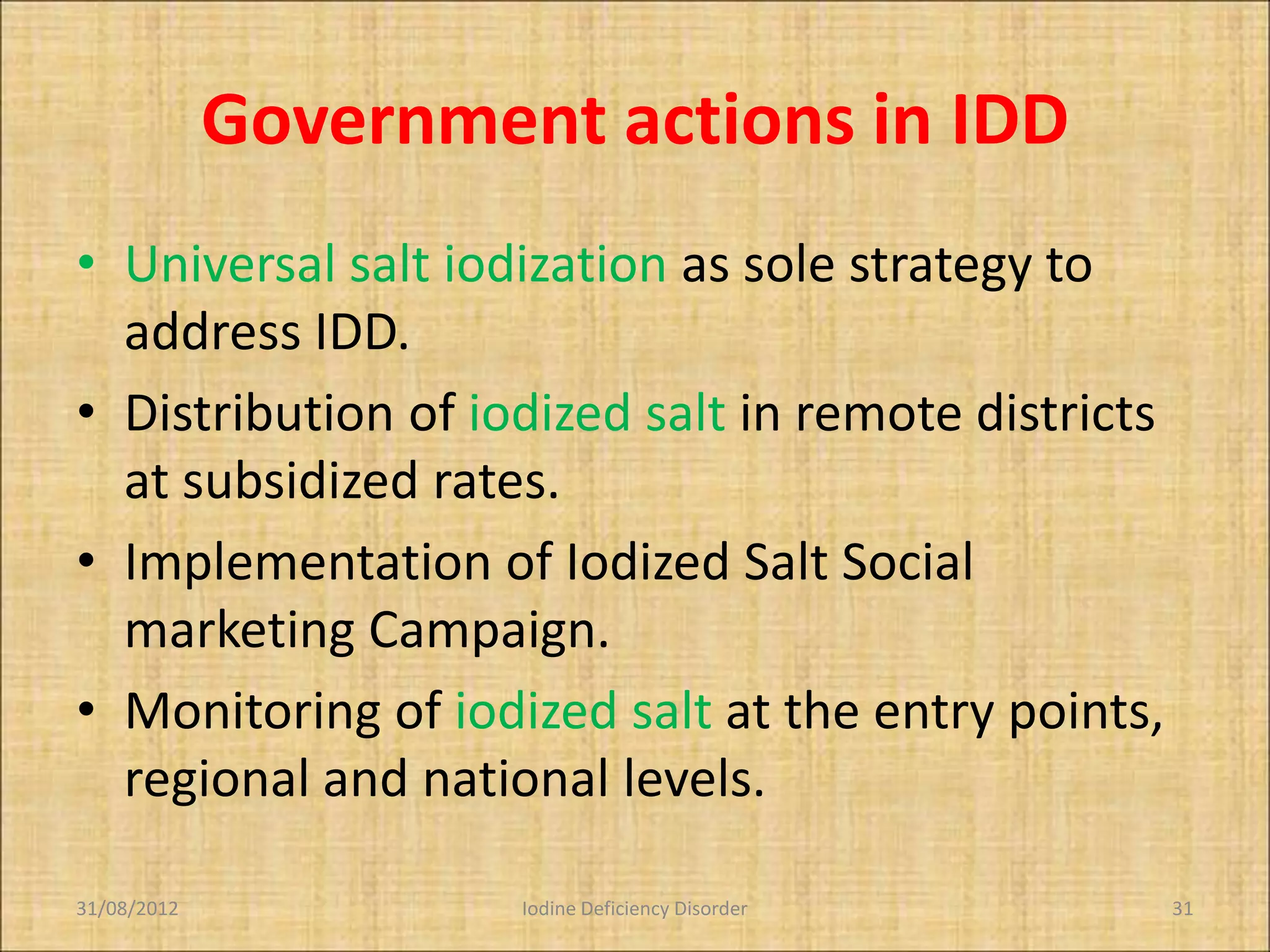 Iodine Deficiency Disorder Ppt