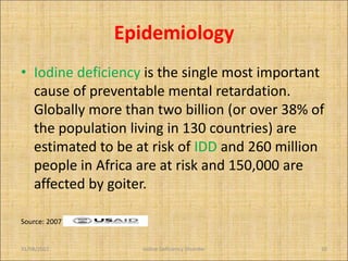Iodine deficiency disorder | PPTX