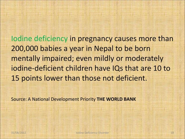Iodine deficiency disorder | PPTX