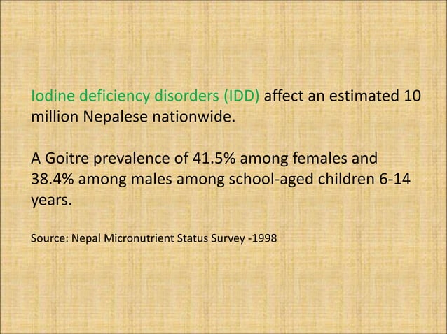 Iodine deficiency disorder | PPTX