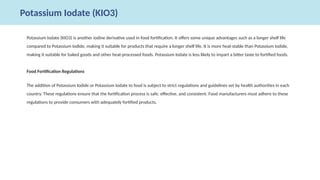 Potassium Iodide and Iodate in Food Nutrition Safety | PPTX