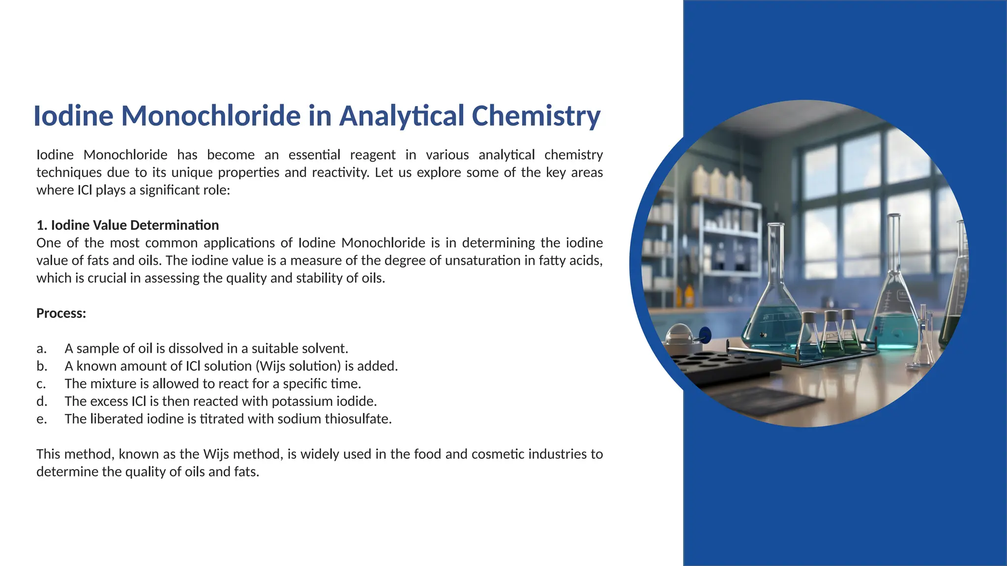 Ensuring Laboratory Standards with Iodine Monochloride | PPTX