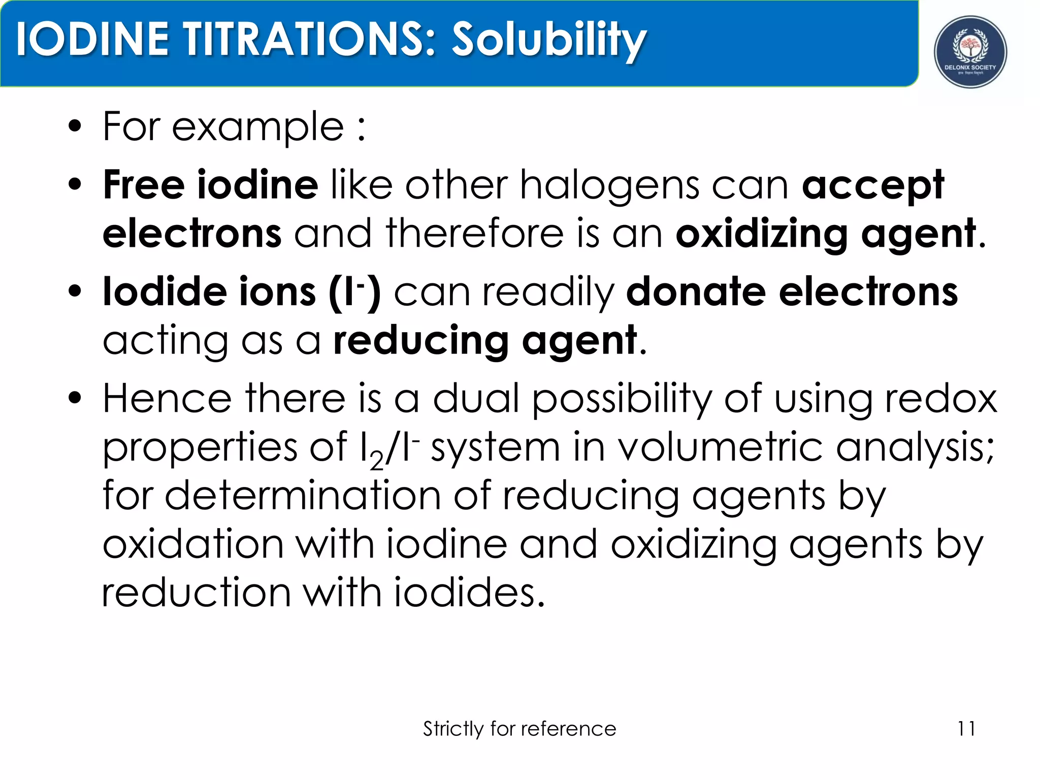 Iodine titration by krishna baokar | PDF