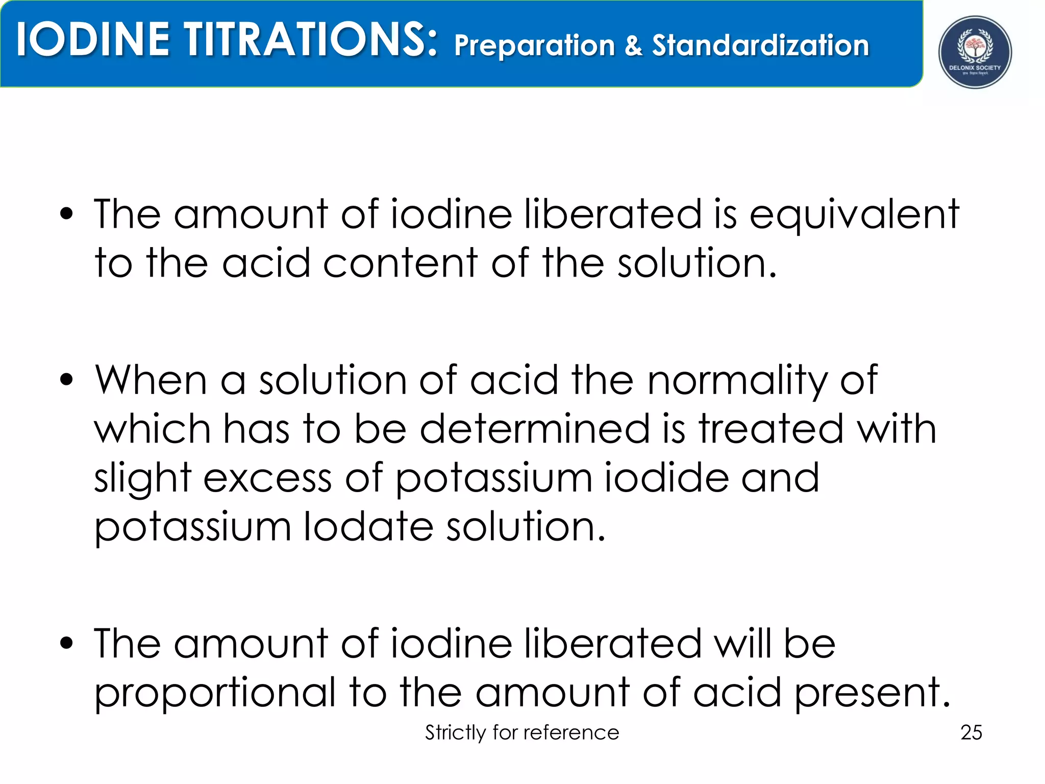 Iodine titration by krishna baokar | PDF