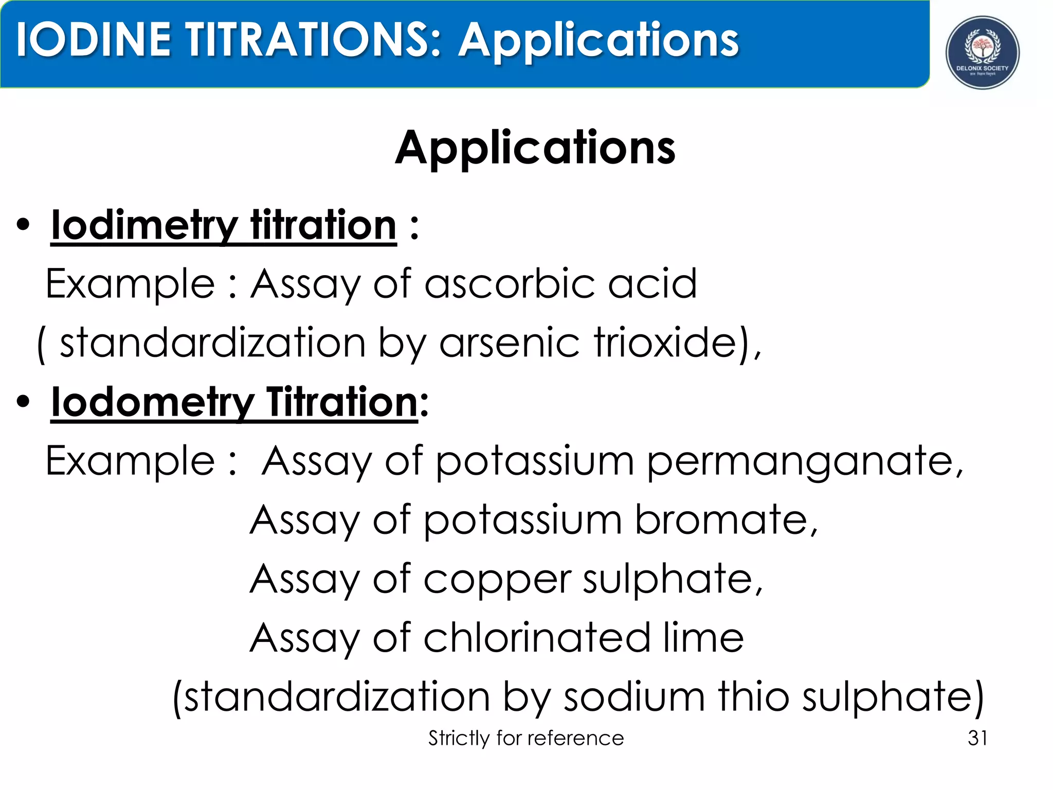 Iodine titration by krishna baokar | PDF