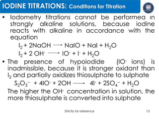 Iodine titration by krishna baokar | PDF
