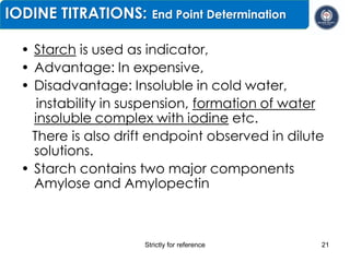 Iodine titration by krishna baokar | PDF