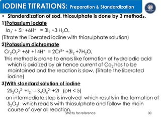 Iodine titration by krishna baokar | PDF