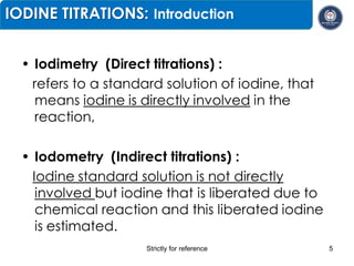 Iodine titration by krishna baokar | PDF