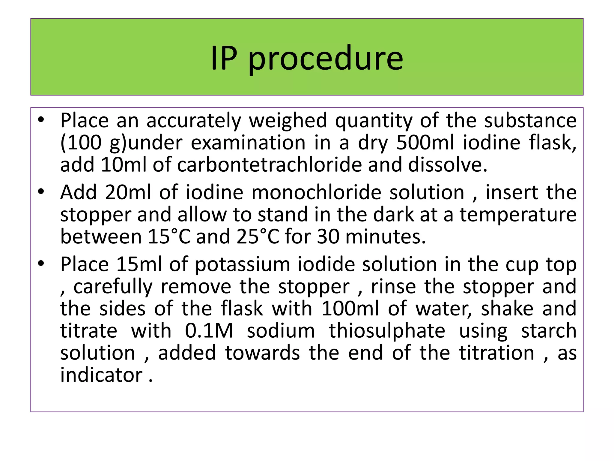 Iodine value | PPTX
