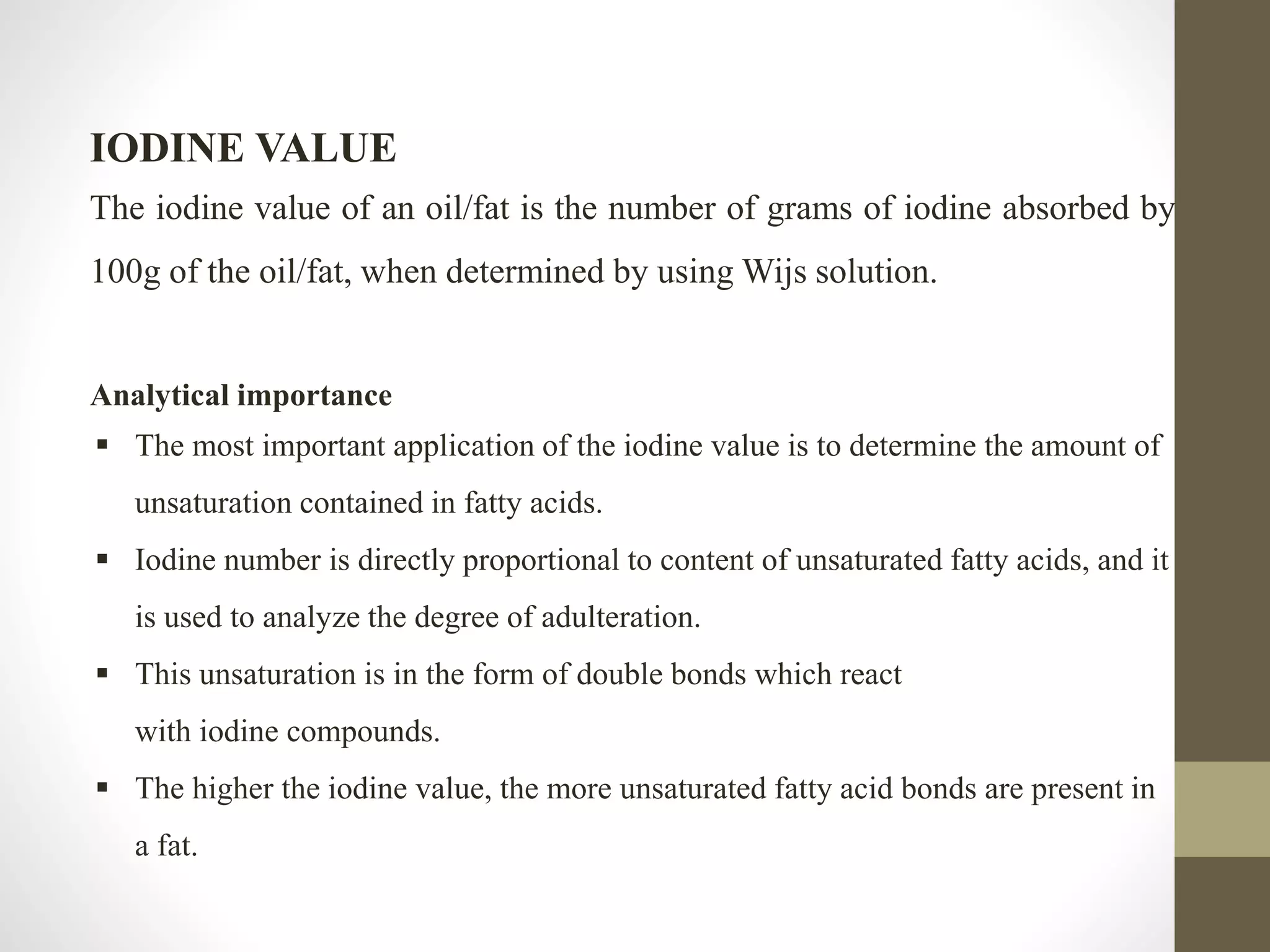 Iodine value (1) | PPTX