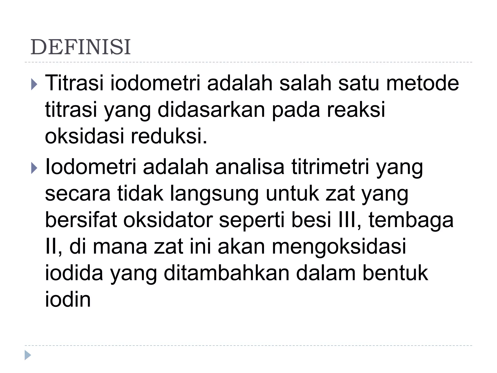 Iodometri | PPTX