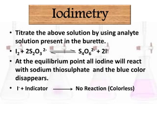 Iodometry & Iodimetry | PPTX