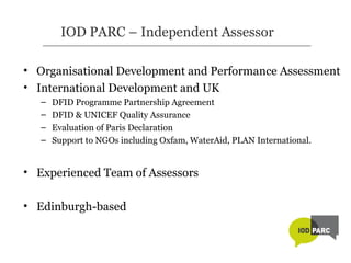 IOD Parc - What makes a successful development project | PPT