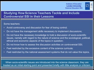 Discussion of controversial socio-scientific issues | PPT