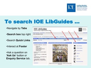 IOE Library Autumn 2014 Introduction | PPT