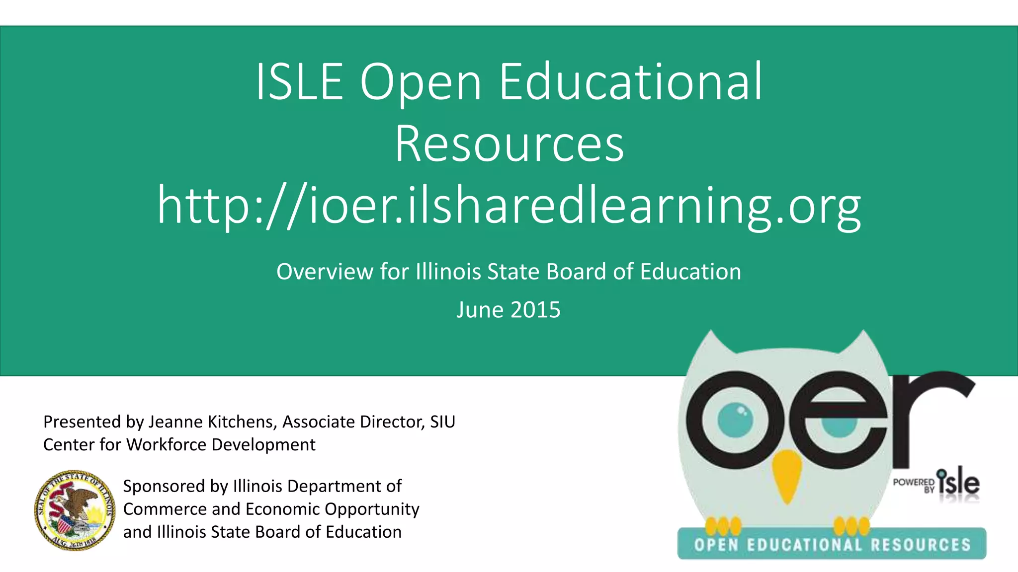 IOER Overview Presentation | PPTX | Internet | Computing