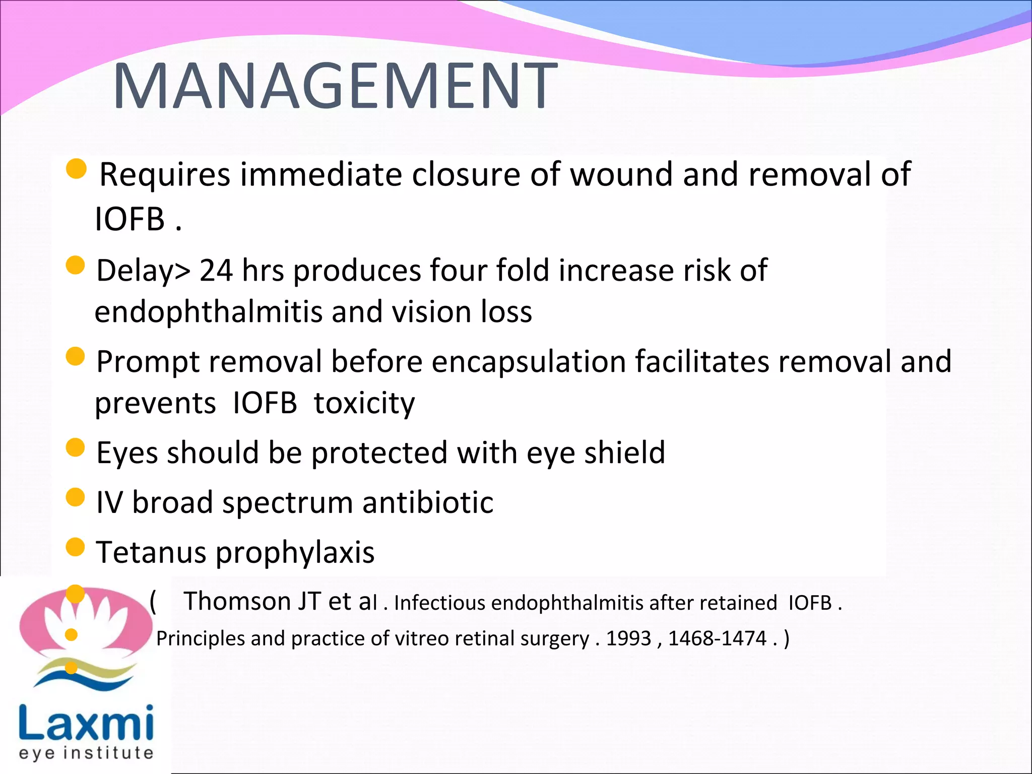 INTRAOCULAR FOREIGN BODY | PPT