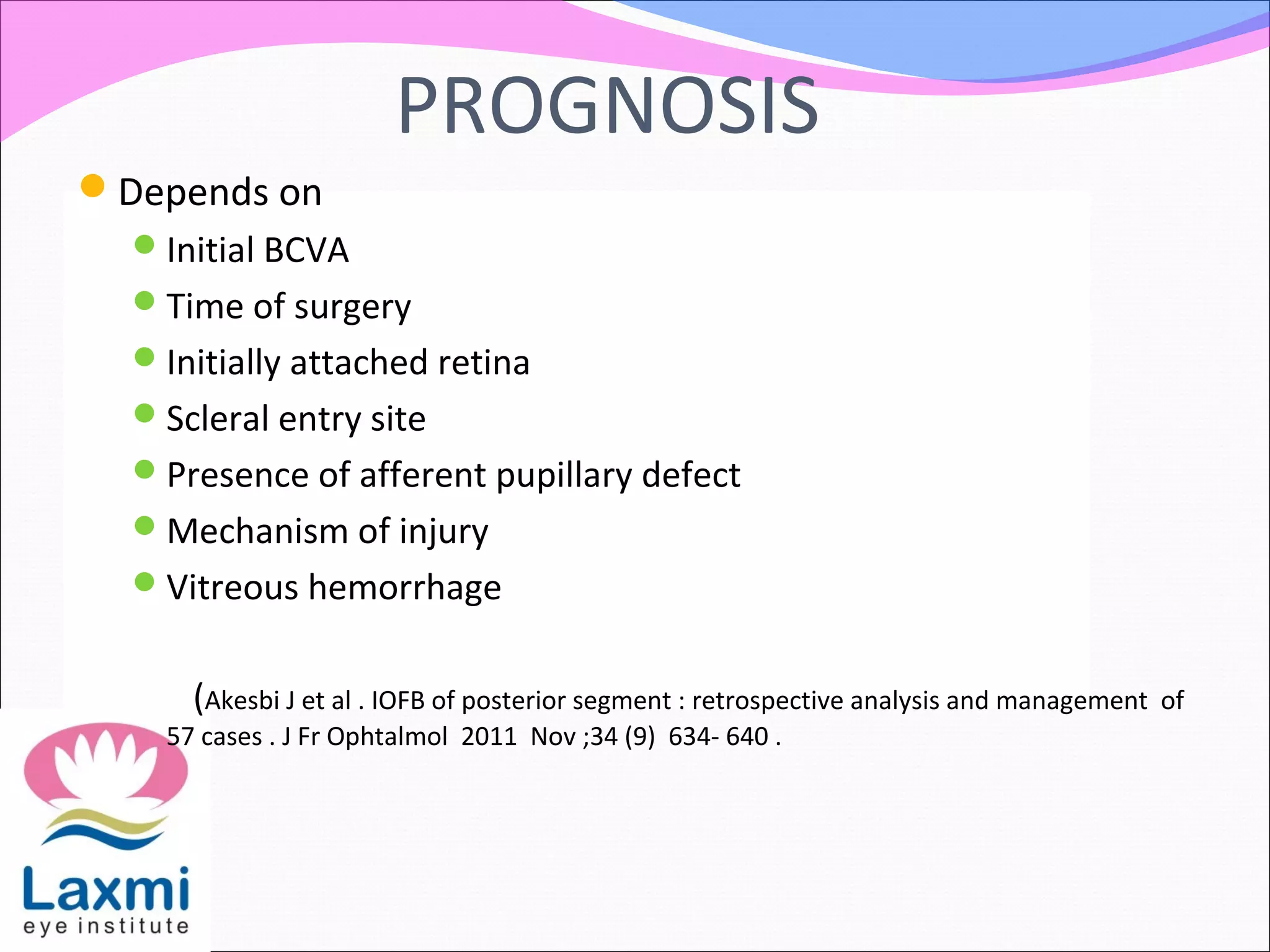 INTRAOCULAR FOREIGN BODY | PPT