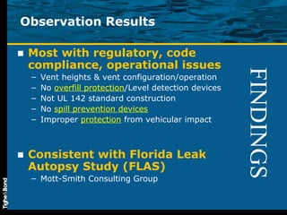 Flammable & Combustible Storage – Understanding Storage Tank Management Requirements | PPT