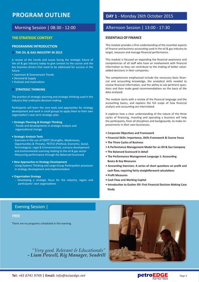 International Oil & Gas Executive Development Training | PDF