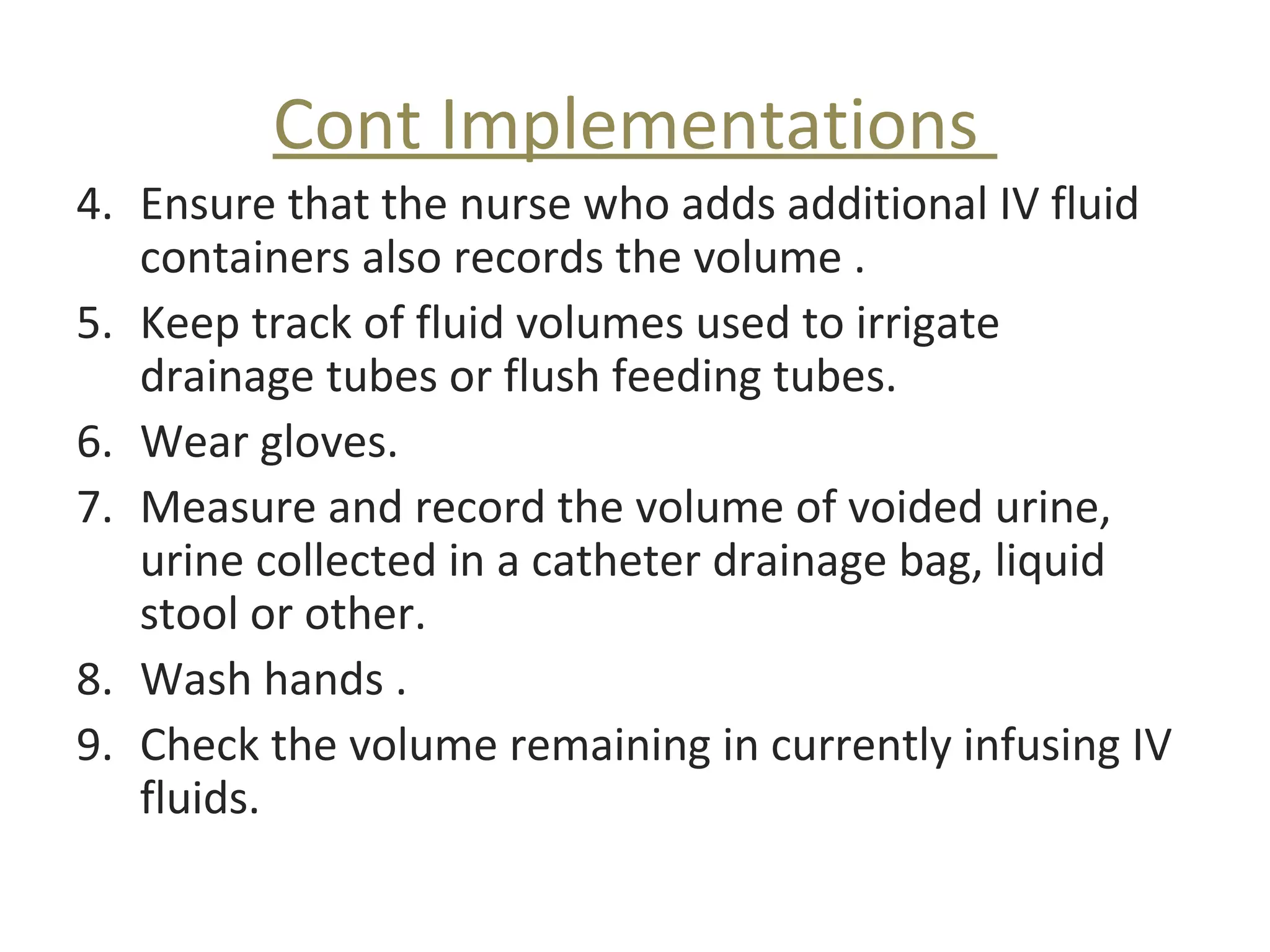 Intake Output Chart Guidelines | PPT