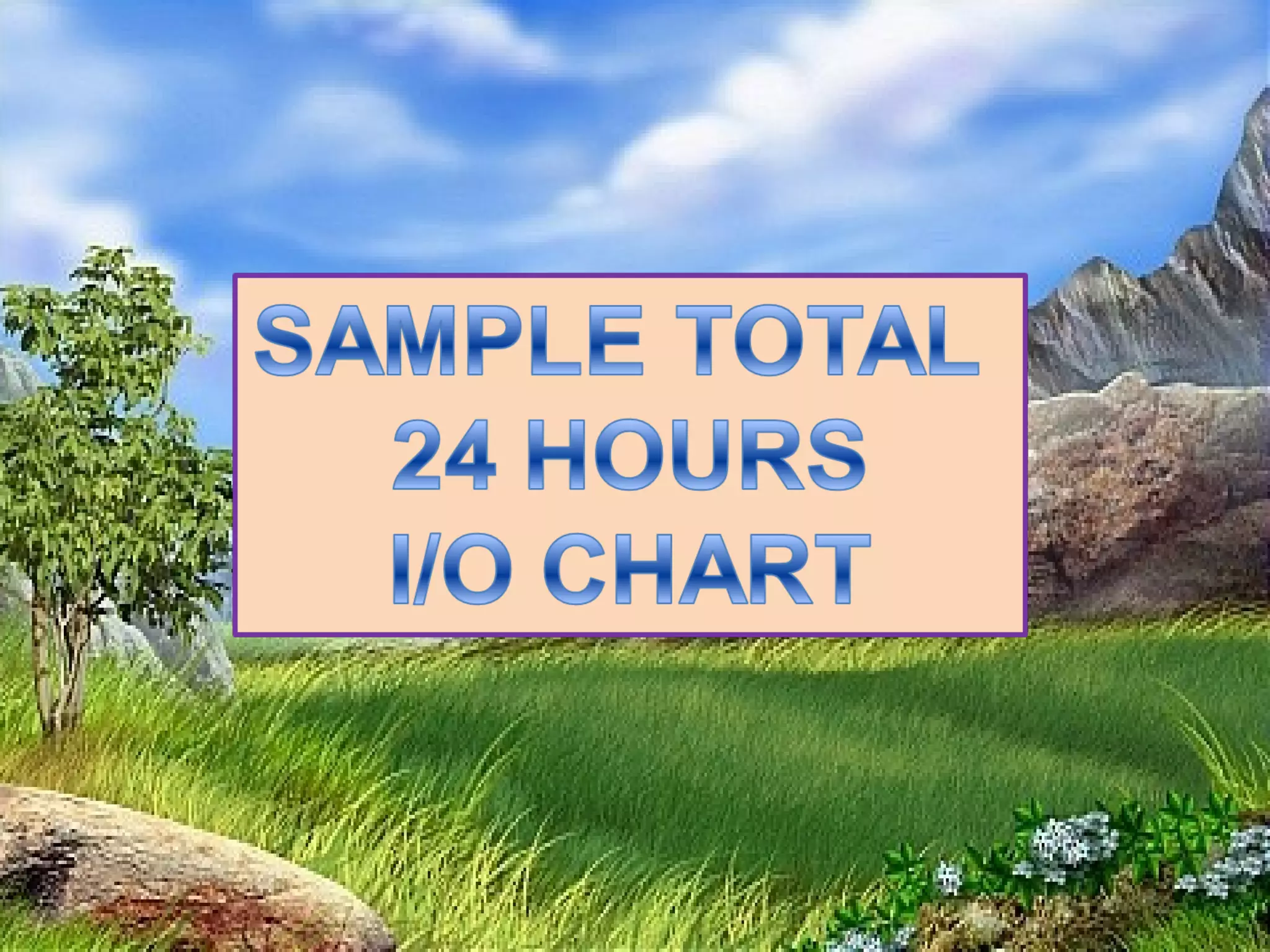 Intake Output Chart Guidelines | PPT
