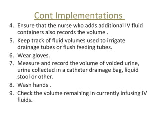 Intake Output Chart Guidelines | PPT