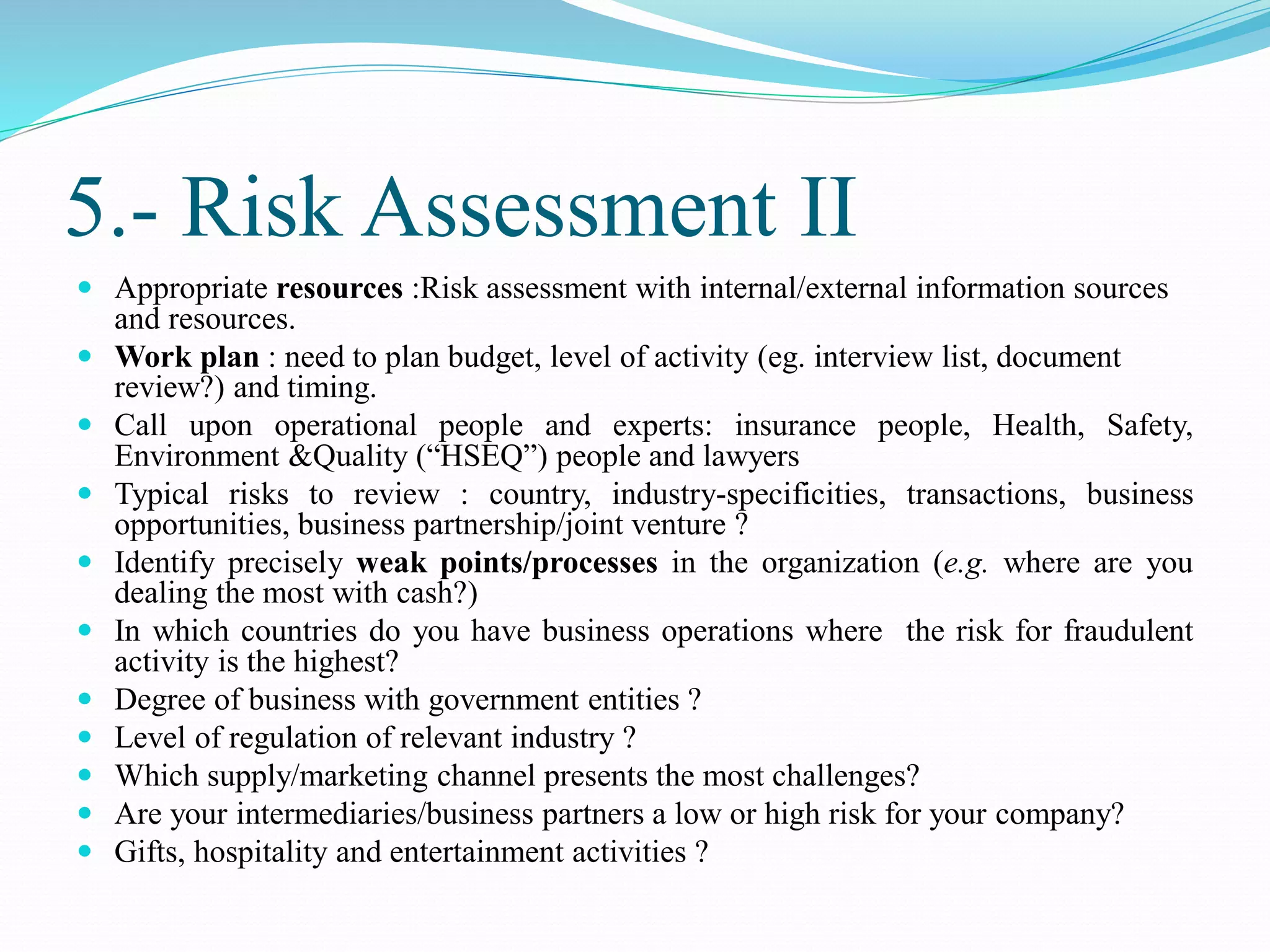 How to Assess Integrity Risks for a Company ? | PDF | Business ...