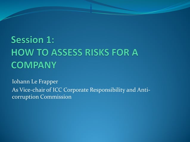 How to Assess Integrity Risks for a Company ? | PDF | Business ...