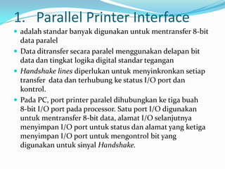 Io interfacing standards for external devices | PPT