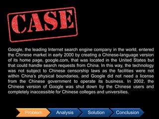 Google In China - Case Study | PPSX