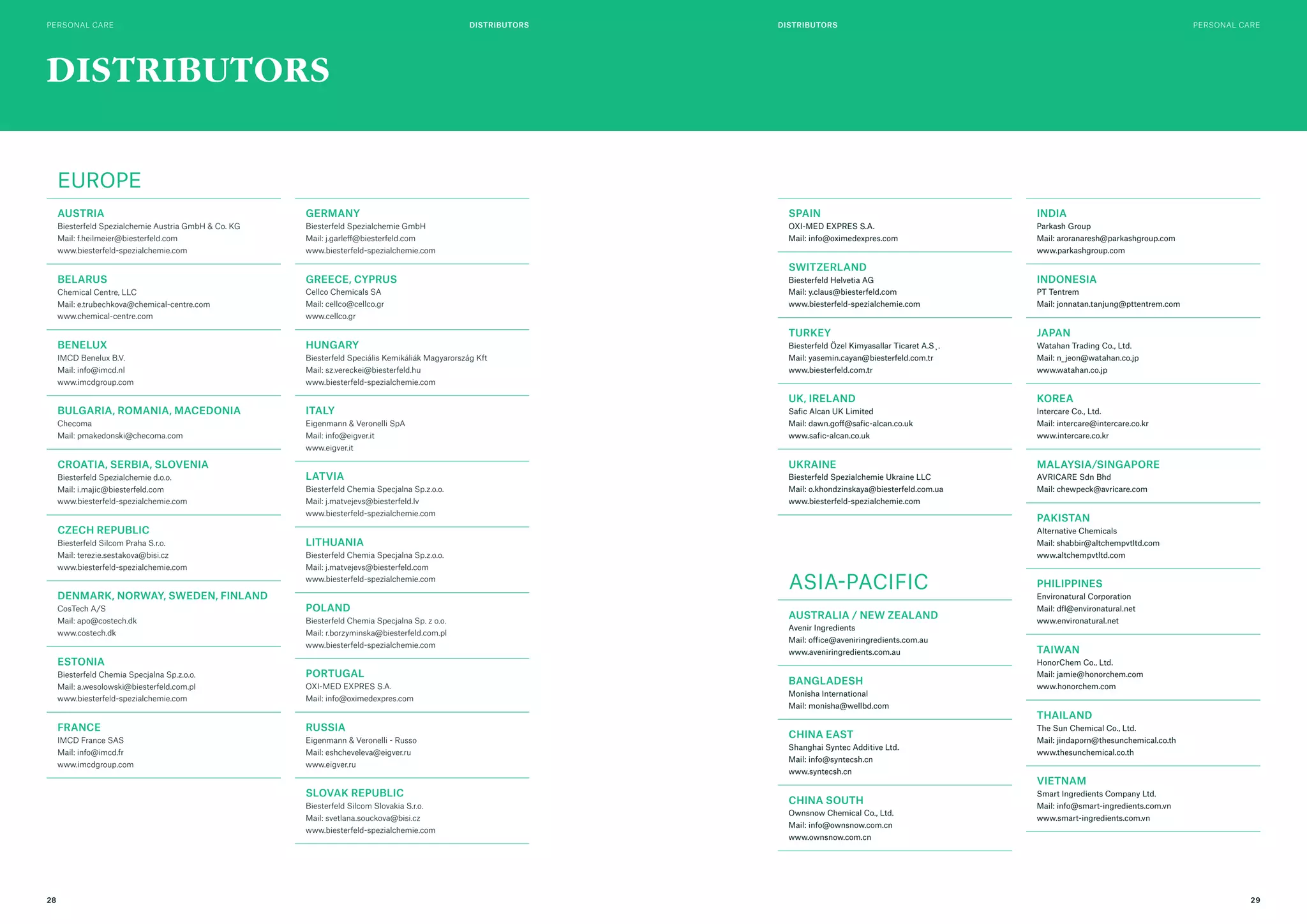 IOI Oleochemical personal care - product catalogue | PDF