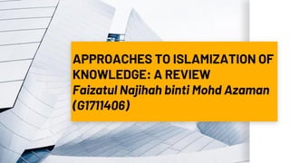 Islamization of Knowledge | PDF