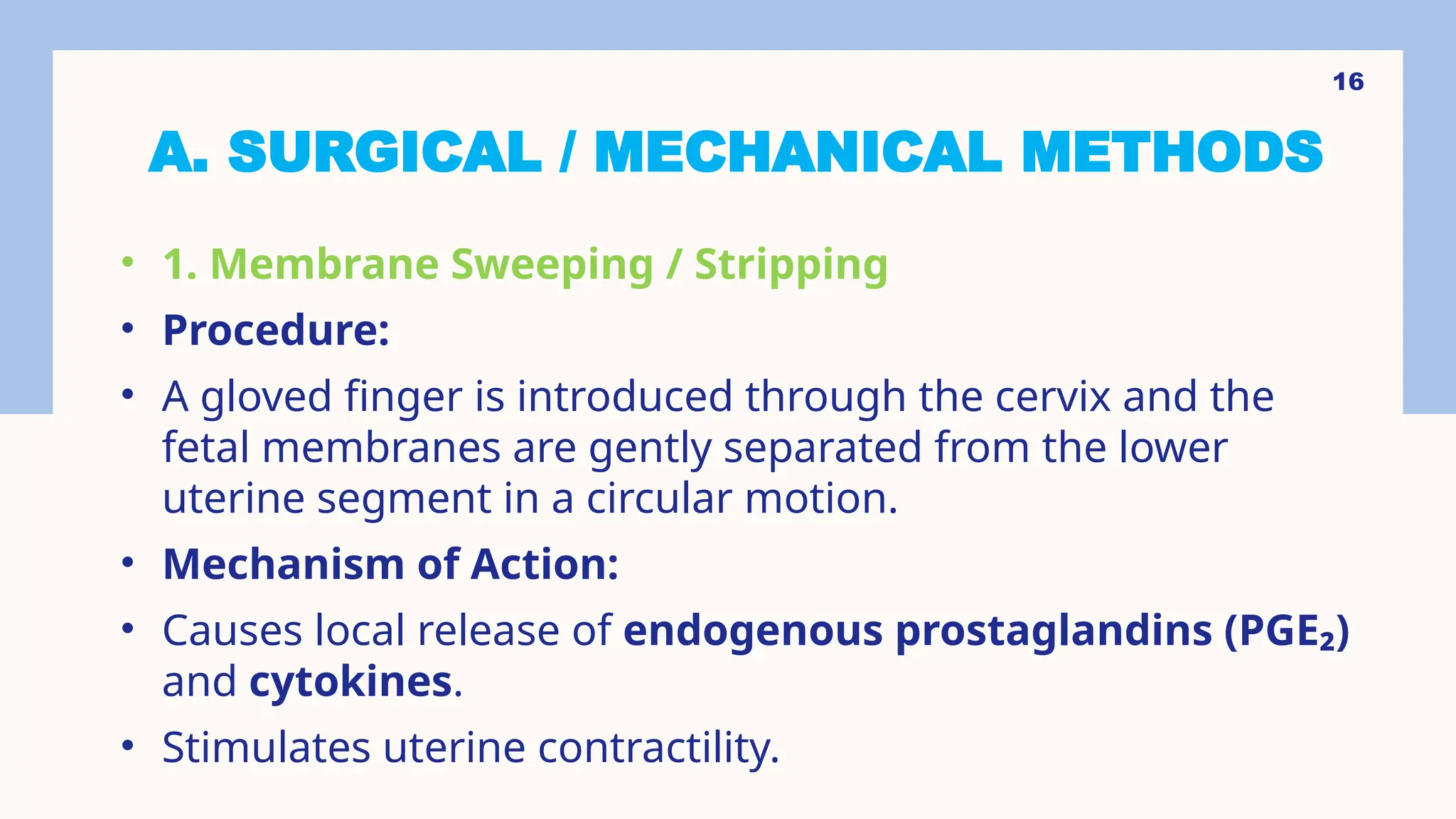 Induction of Labour: medical and surgical method | PPTX