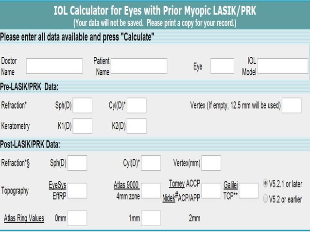 IOL power calculation formulae | PPTX