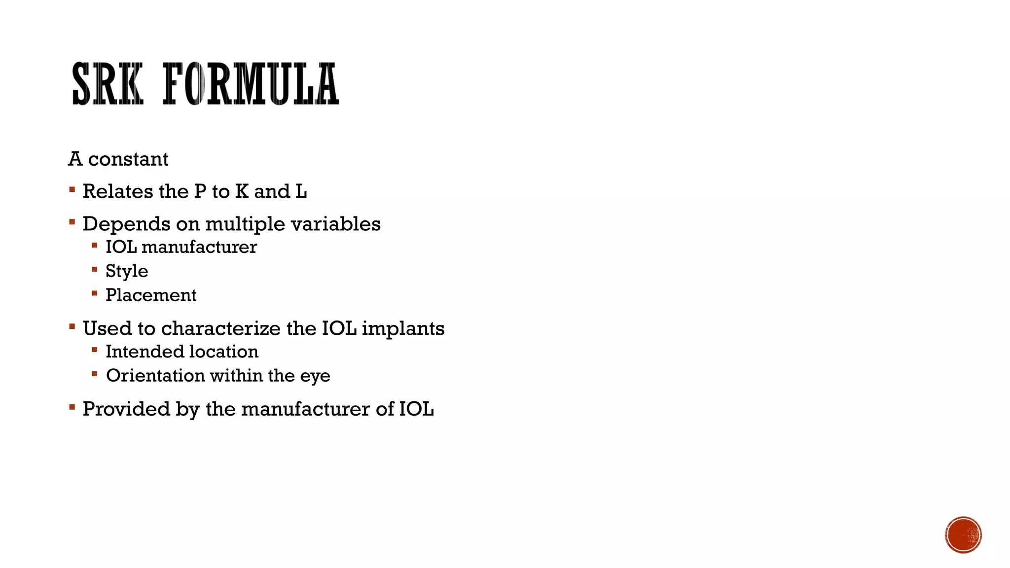 Biometry: Iol calculation | PPT
