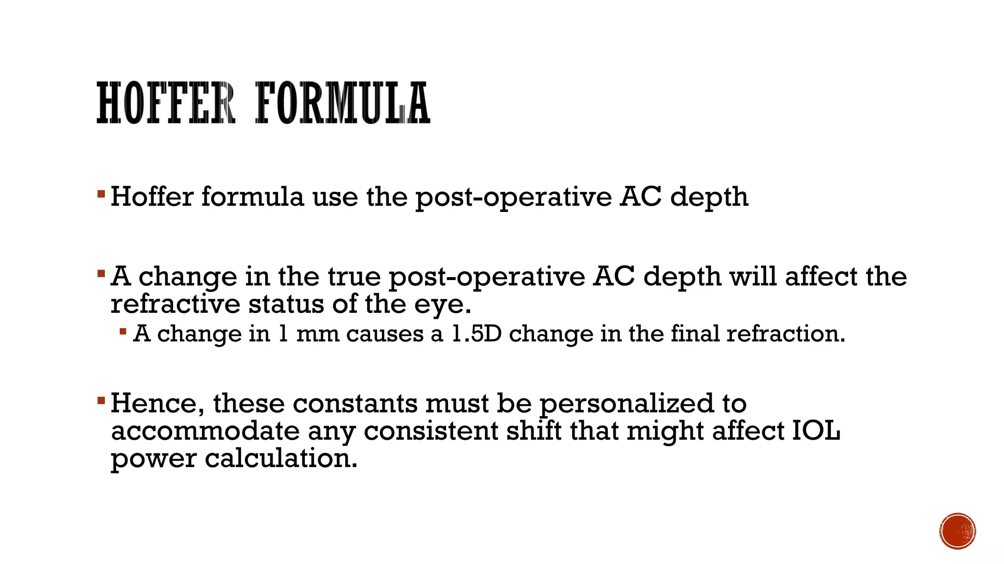 Biometry: Iol calculation | PPT