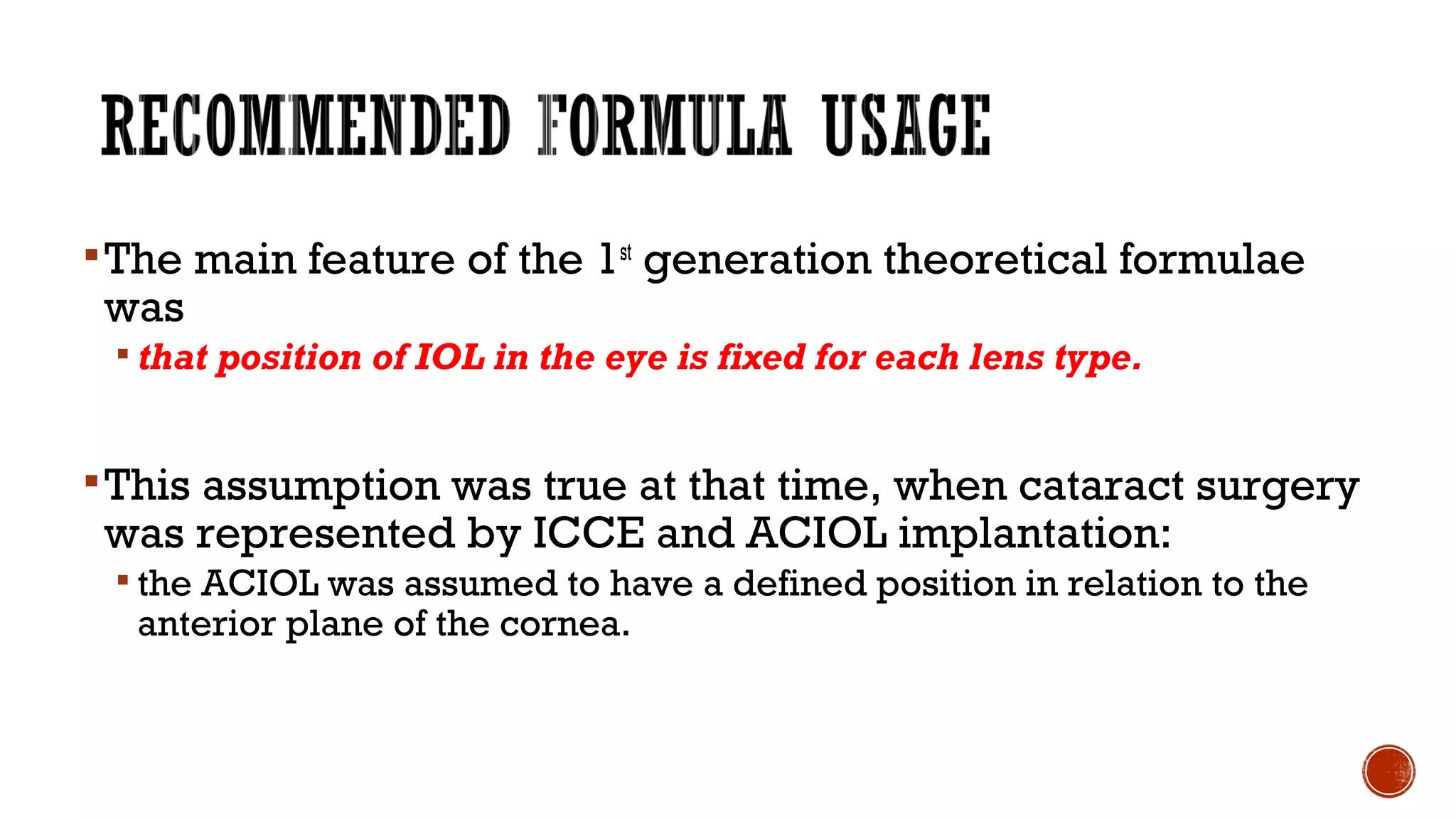 Biometry: Iol calculation | PPT