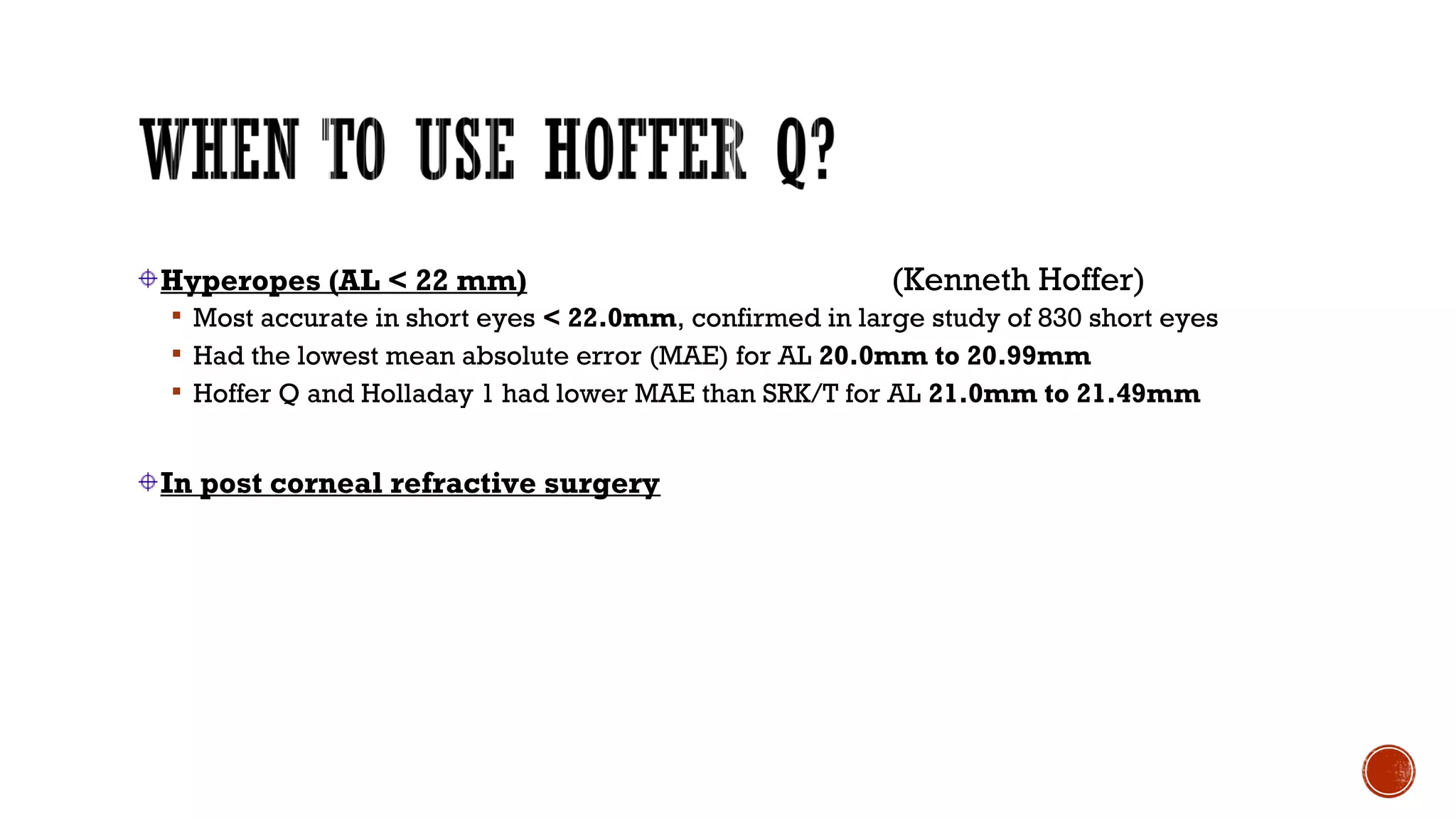 Biometry: Iol calculation | PPT