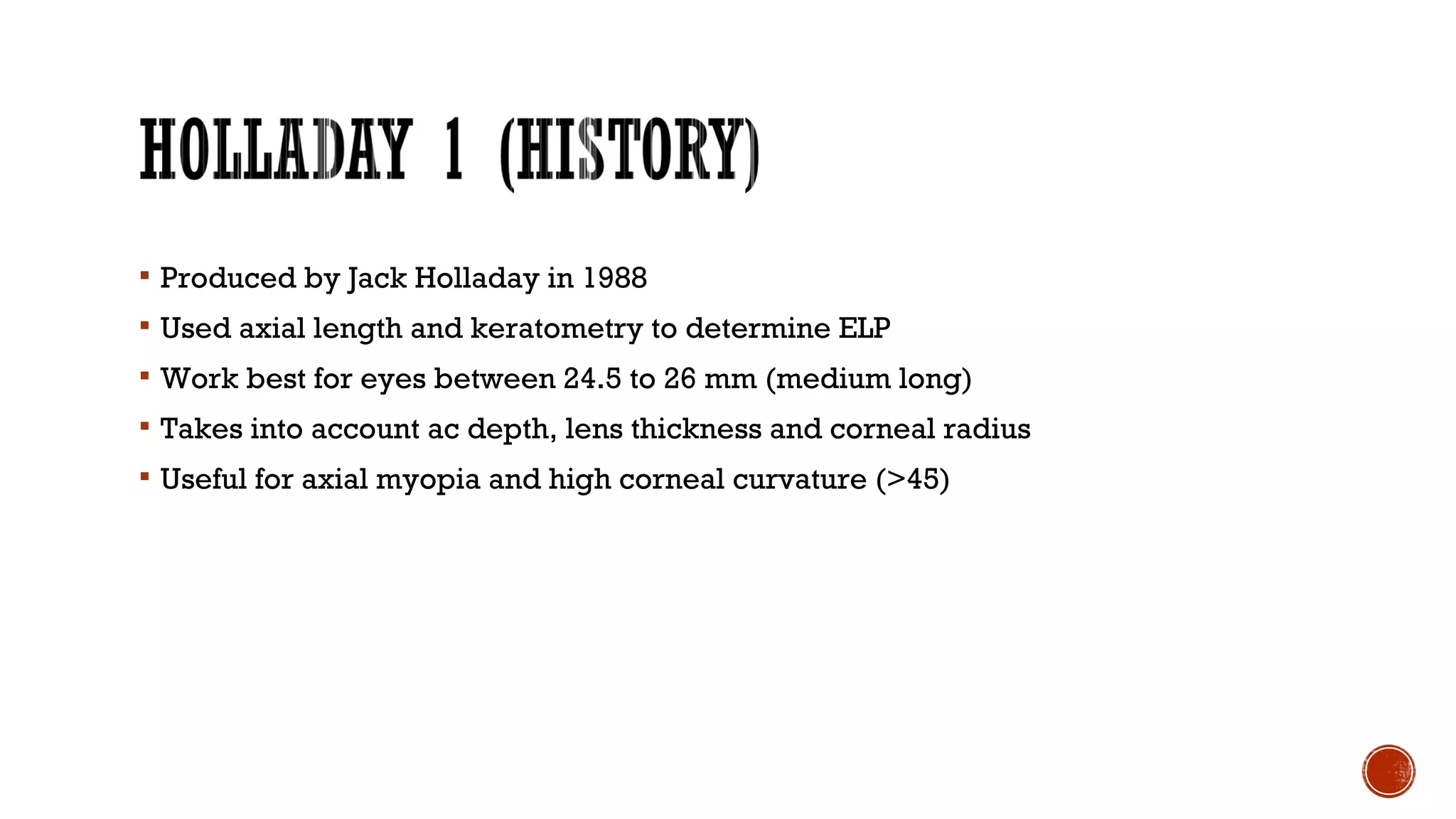 Biometry: Iol calculation | PPT